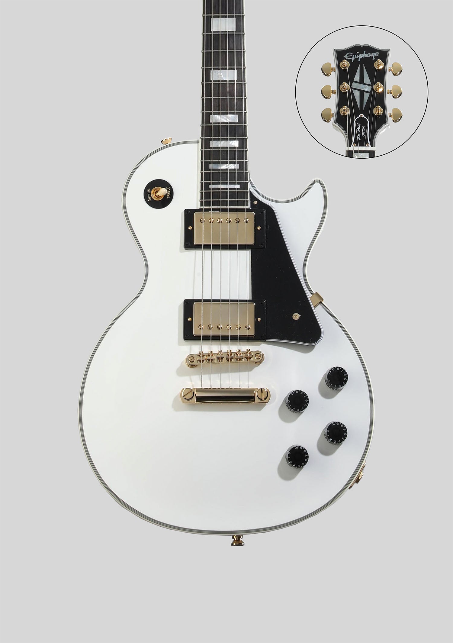 Epiphone Les Paul Custom Alphine White inspired by Gibson - Guitarra e ...